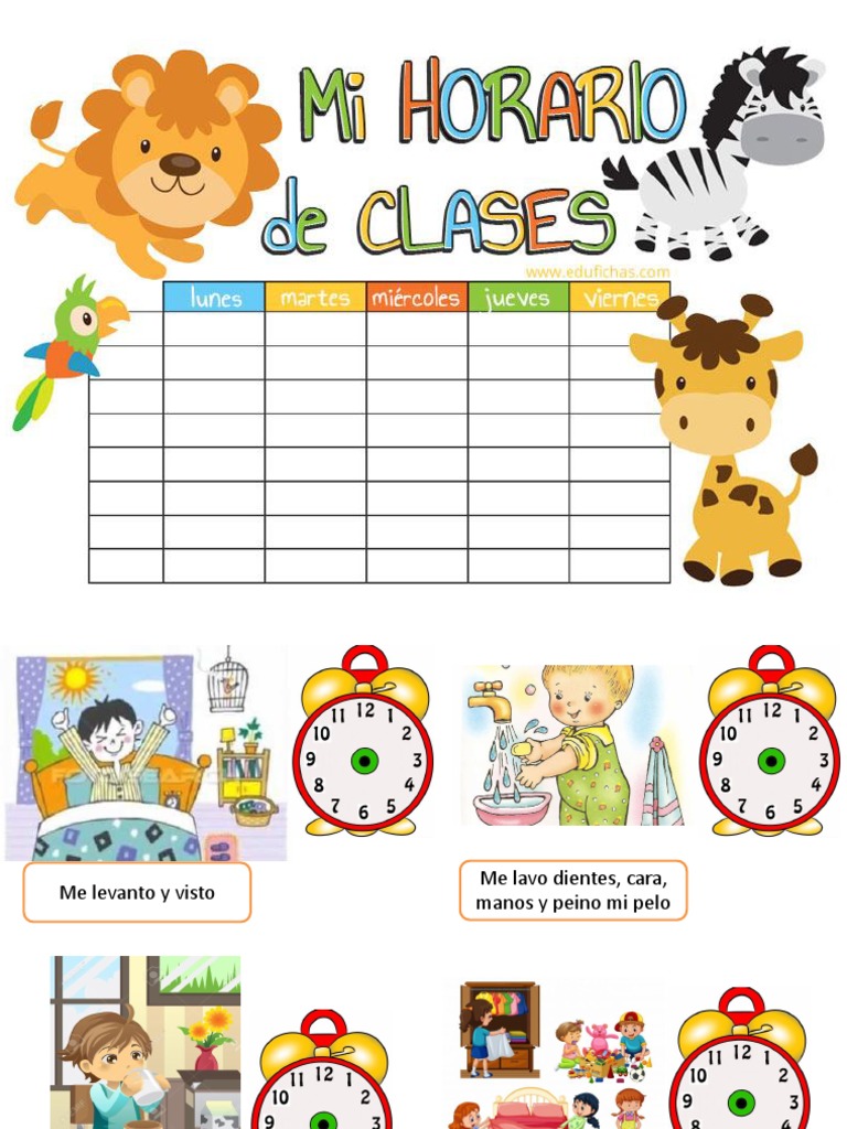 Horario, Rutina Diaria | PDF