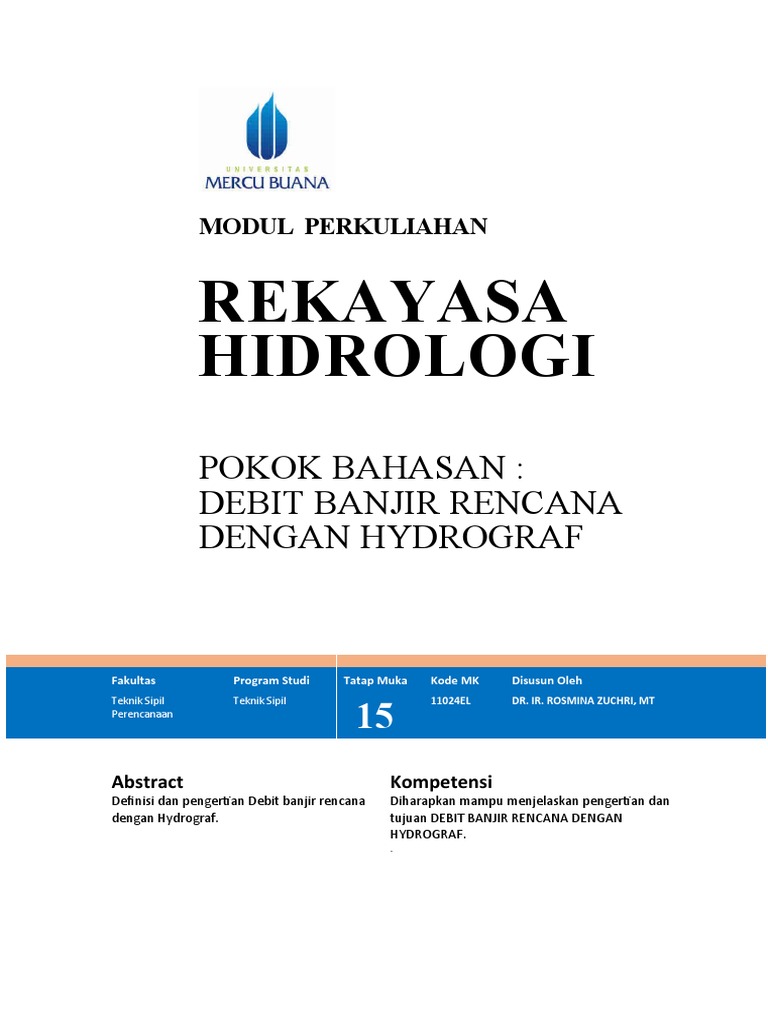 DEBIT BANJIR RENCANA DENGAN HYDROGRAF EMAIL C | PDF | Teknologi & Rekayasa