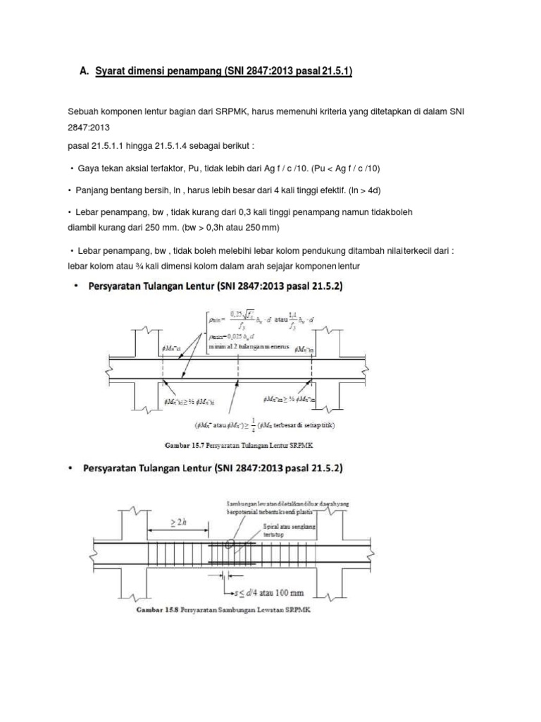 Tulangan Lentur Dan Persyaratan Tulangan Transversal | PDF