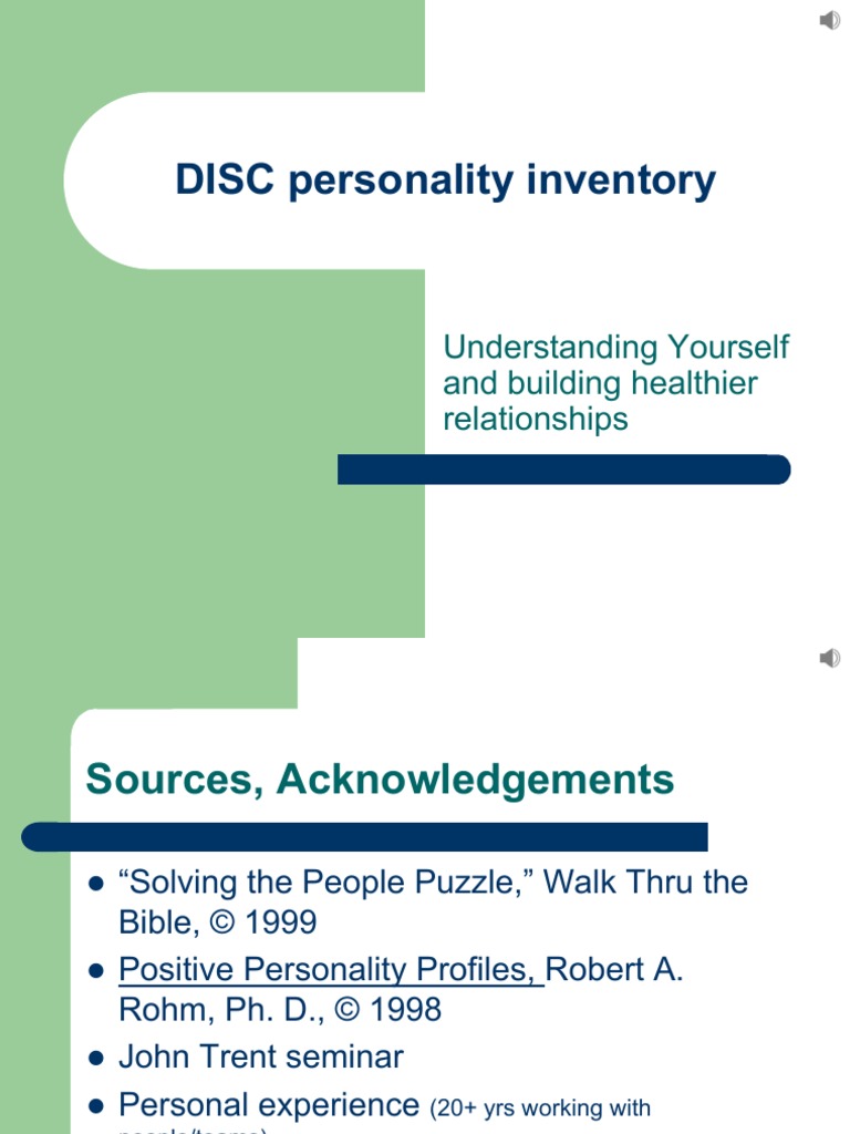 DiSC Presentation Summary Smaller | Download Free PDF | Motivation ...
