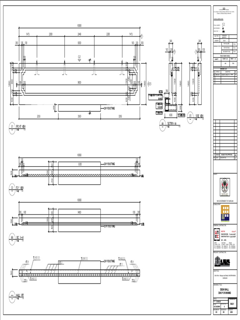 Sign Wall Shopdrawing-W-01 | PDF | Design | Building