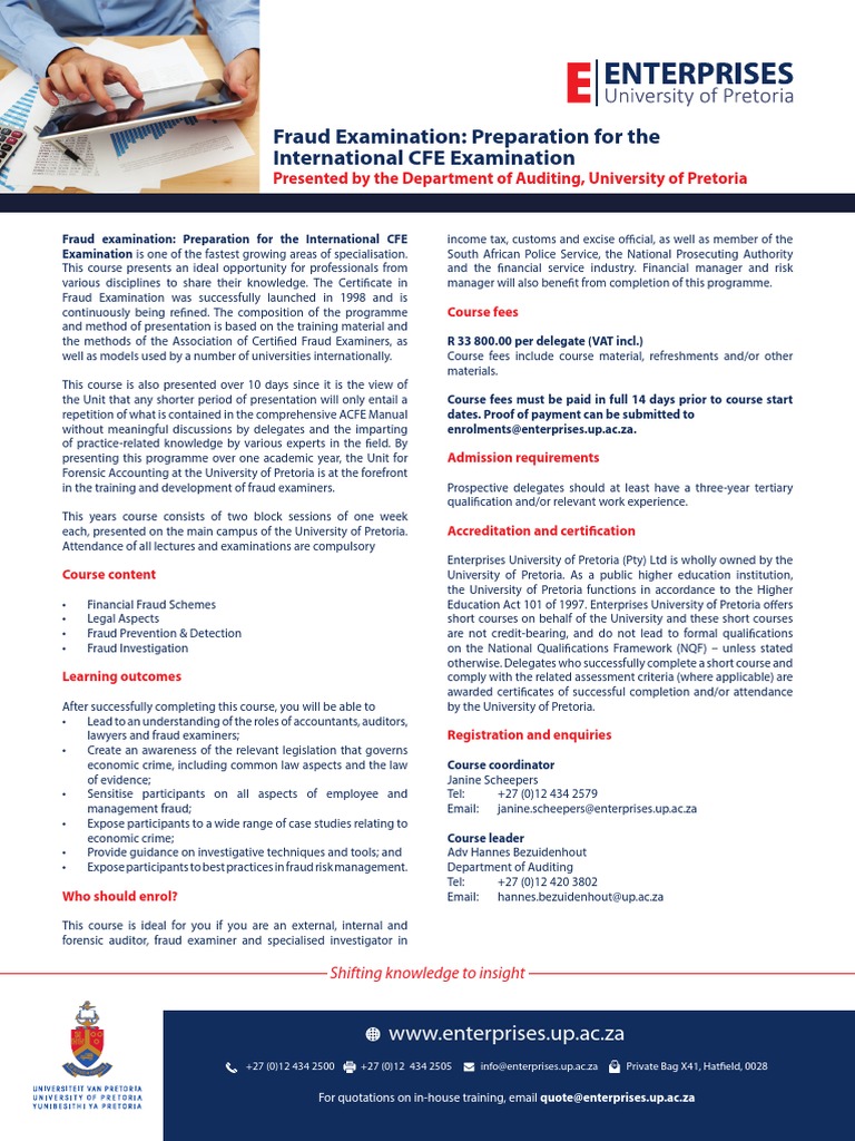 Fraud Examination Course Overview | PDF | Audit | Government