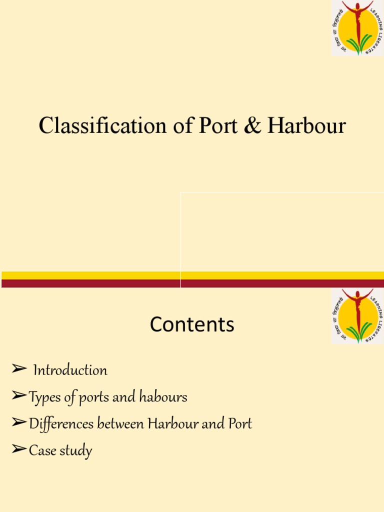 Classification of Port and Harbour | PDF | Port | Shipping