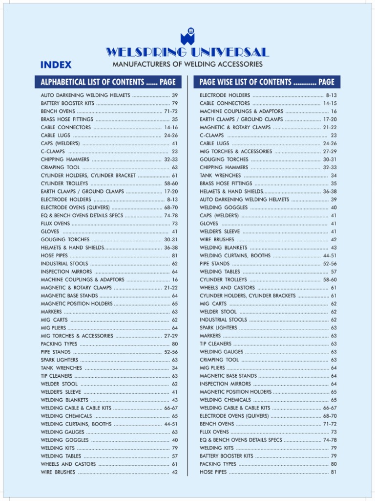 Welspring E-Catalog 2018 | PDF