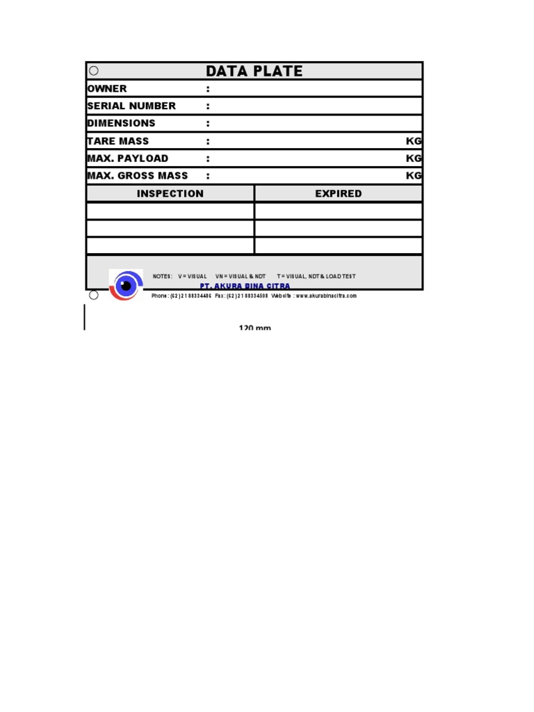 Data Plate Akura | PDF | Crane (Machine) | Construction Equipment