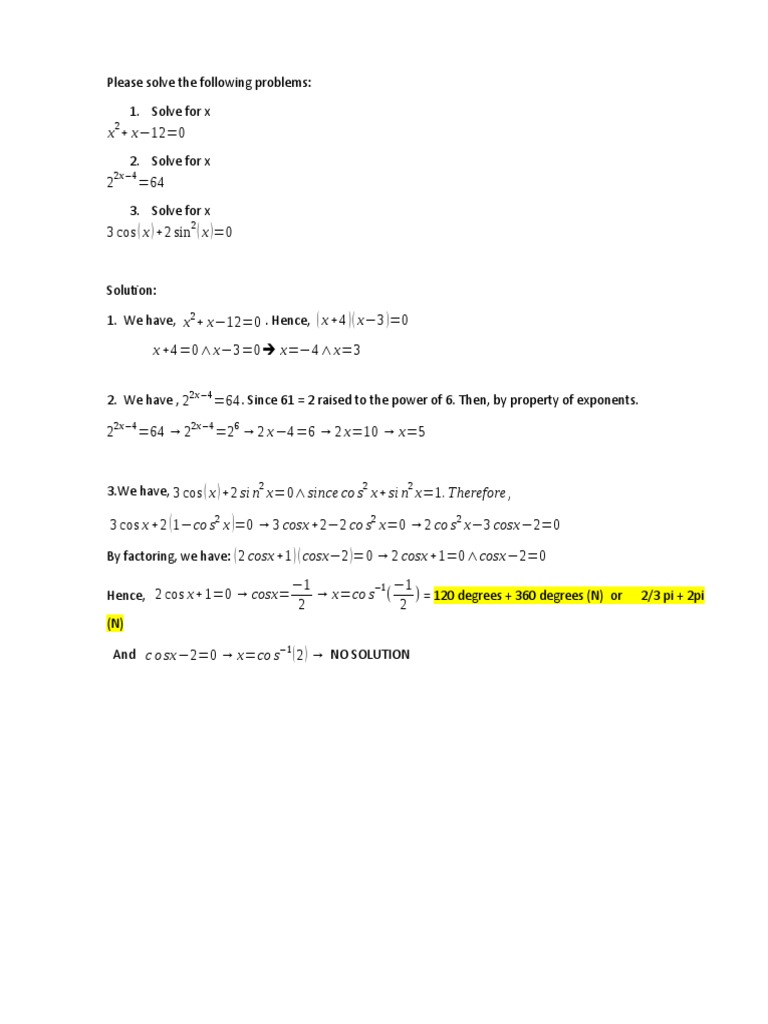 Algebra 1 Solutions | PDF