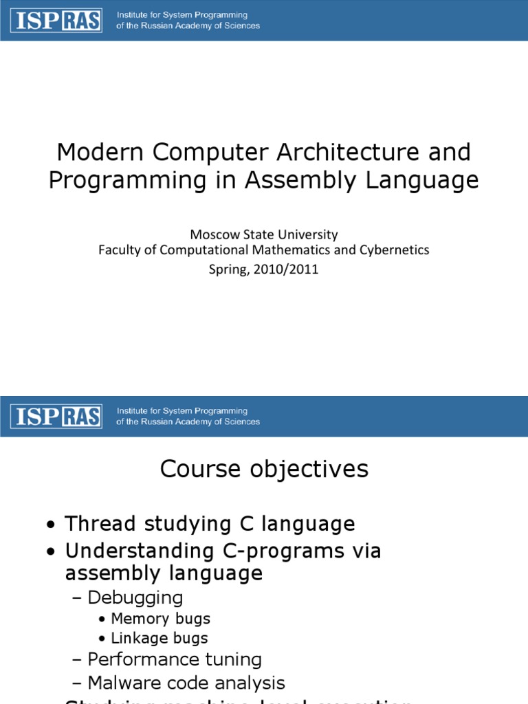 Modern Computer Architecture and Programming in Assembly Language - TCM ... Modern Computer Architecture and Programming in Assembly Language - TCM ...