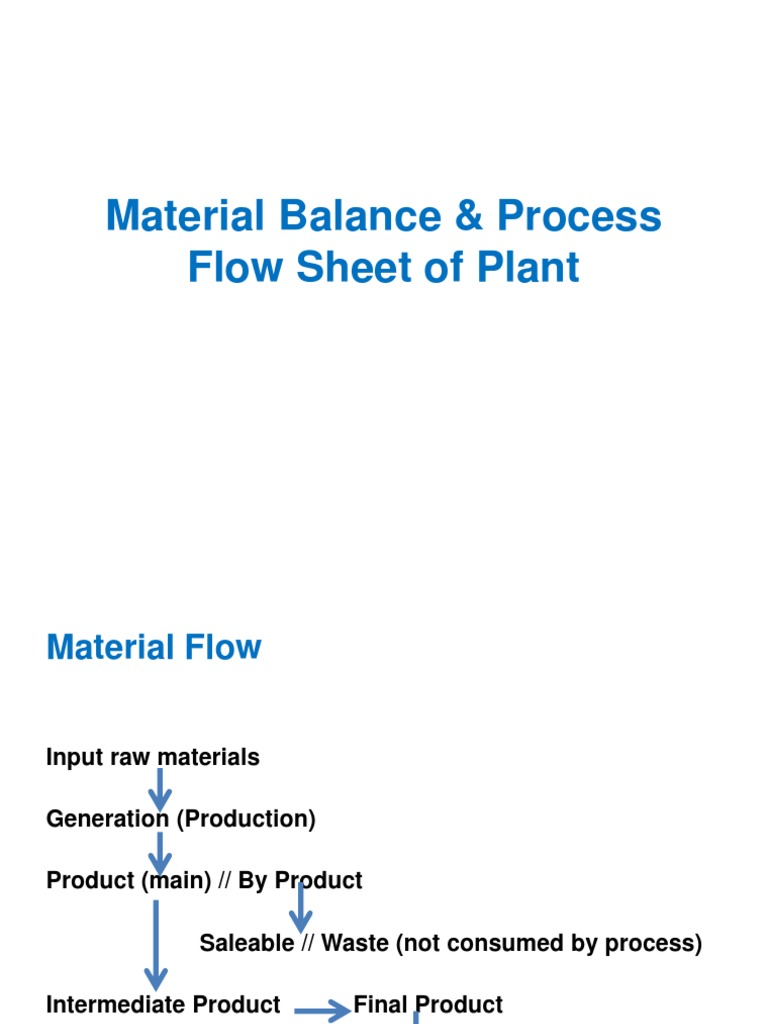 Material Balance & Process Flow Sheet of Plant | PDF | Iron Ore | Coke ...