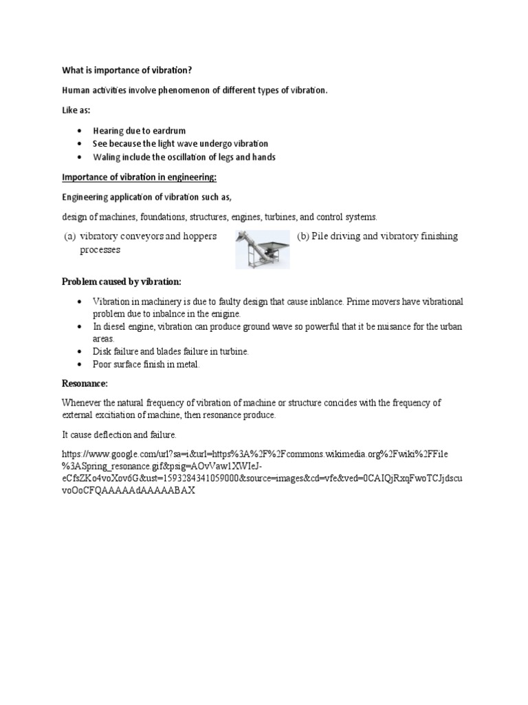 What Is Importance of Vibration | PDF | Computers | Technology ...