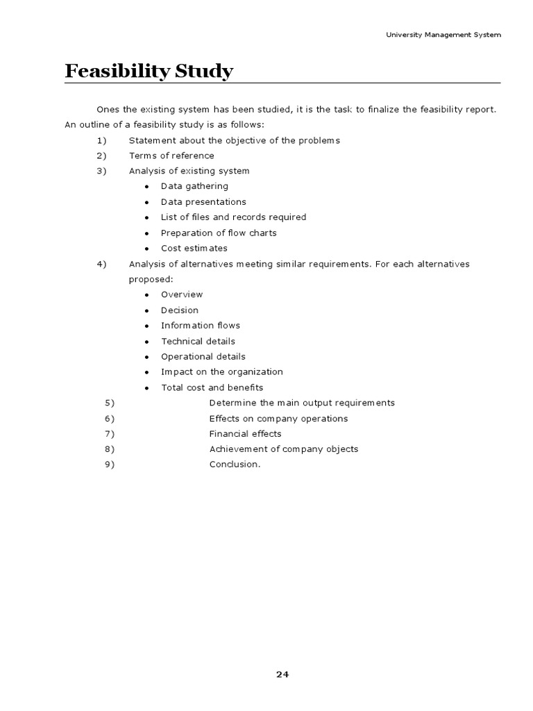 Feasibility Study: University Management System | PDF