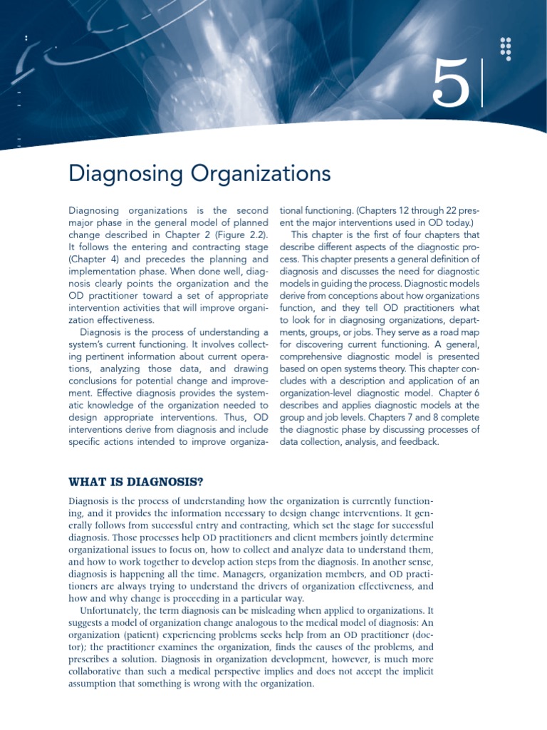 Diagnosing Organizations | PDF | Organization Development | System