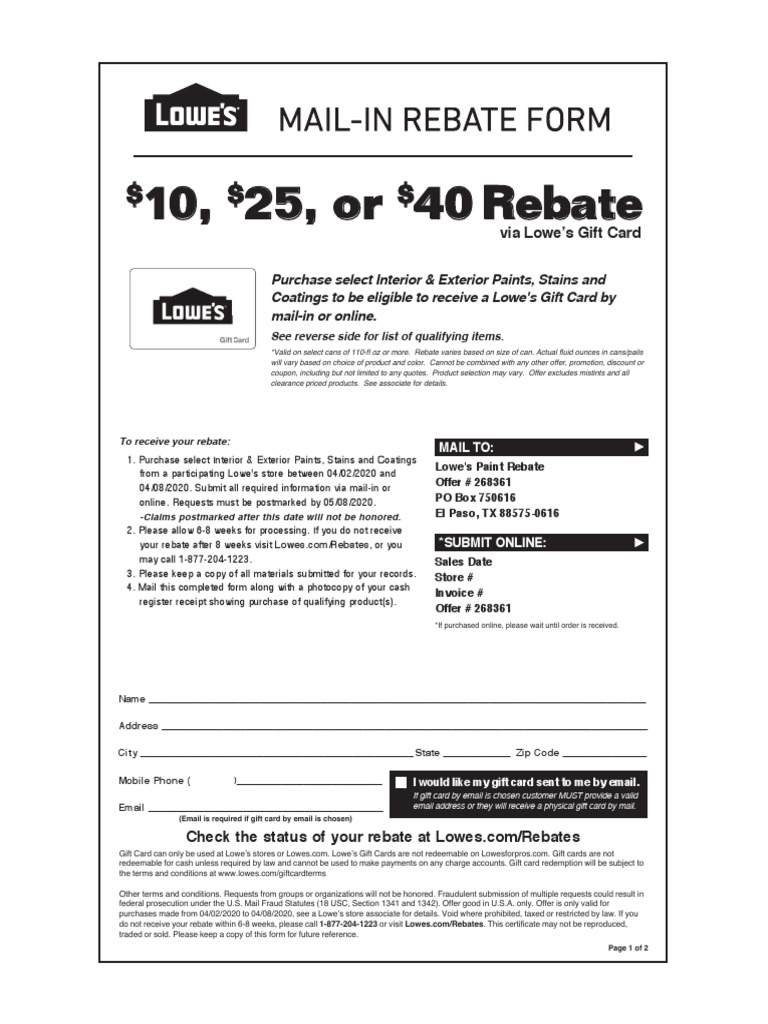 Get a $10, $25 or $40 Lowe's Gift Card with the Purchase of Select ...