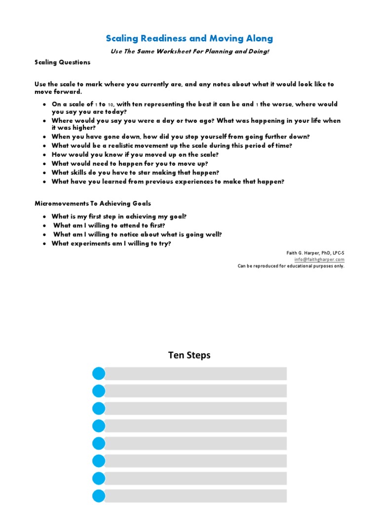 Scaling Readiness and Moving Along Ten Steps | PDF