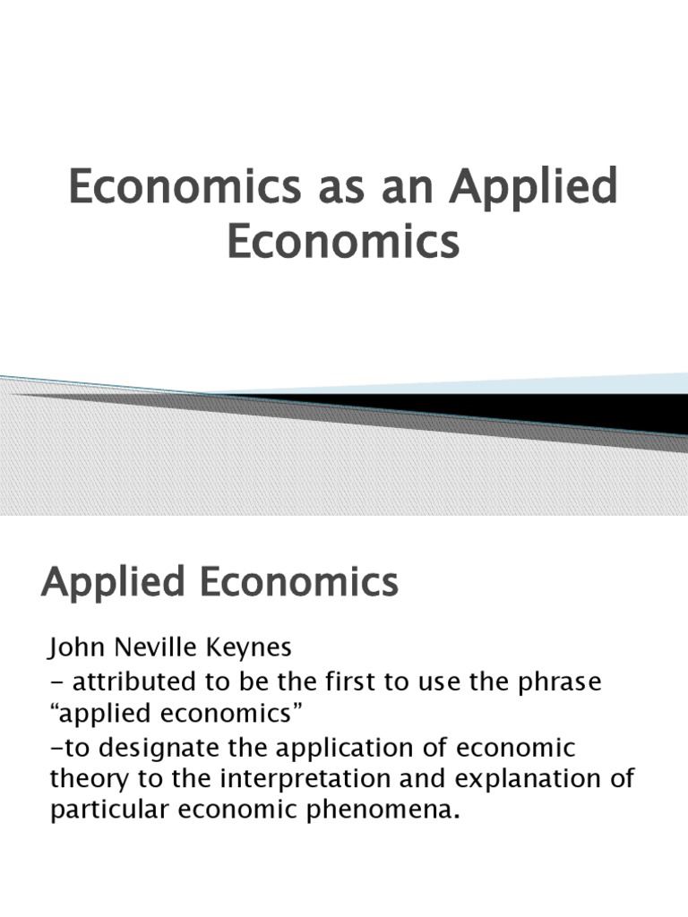 Applied Economics in the Philippines | PDF