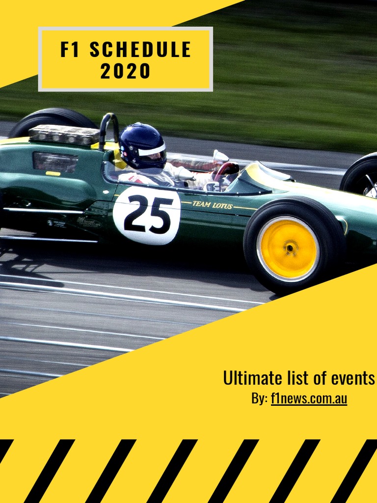F1 Schedule 2020: Ultimate List of Events | PDF | Formula One ...