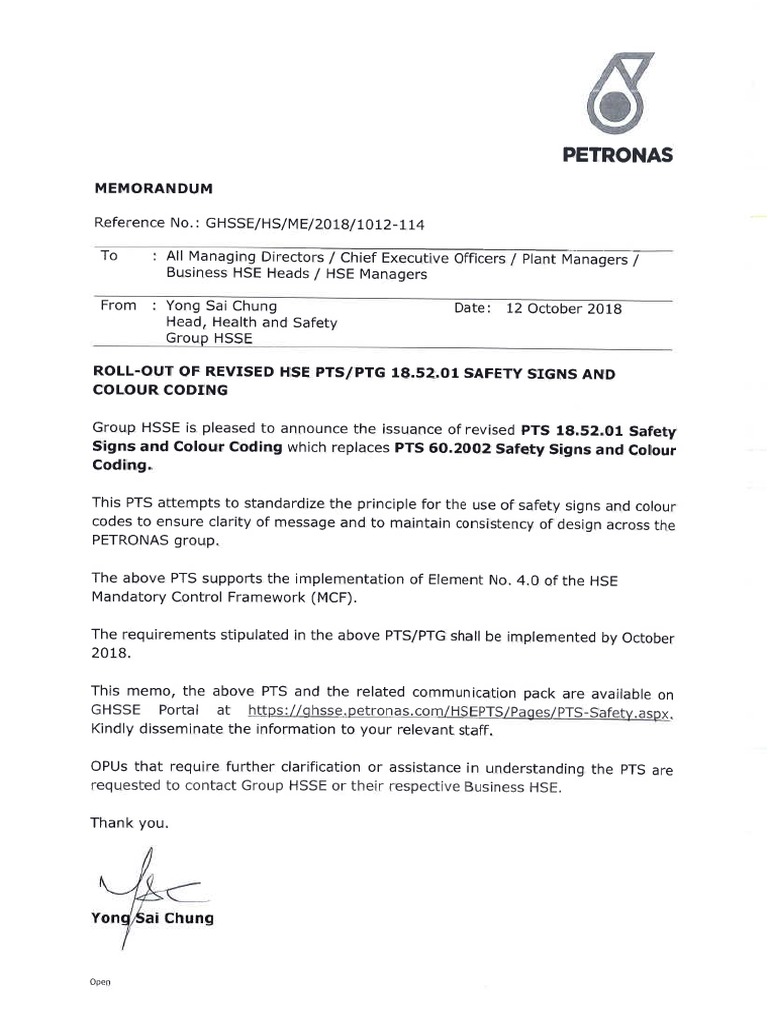 GHSSE-HS-ME-2018-1012-114 Memo Safety Sign Color Coding | PDF
