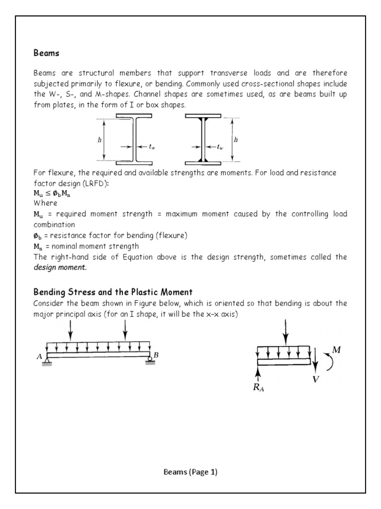 Beam | PDF | Bending | Deformation (Mechanics)