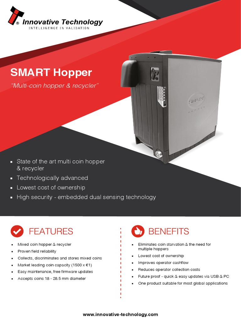 Advanced Multi-Coin Hopper & Recycler: The SMART Hopper Provides High ...