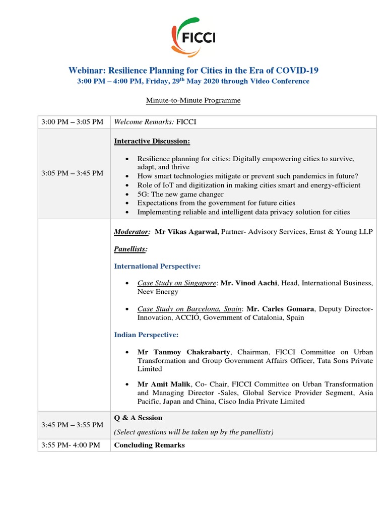 Minute-to-Minute Webinar Agenda | PDF | Business