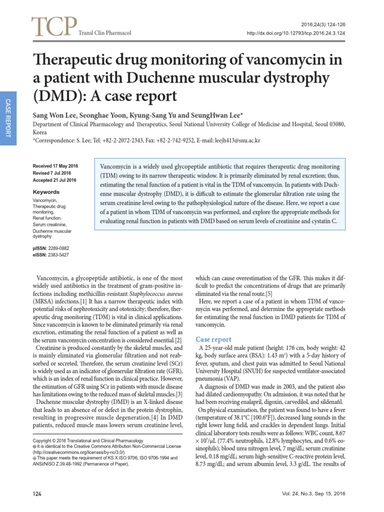 Vancomycin | PDF | Renal Function | Creatinine