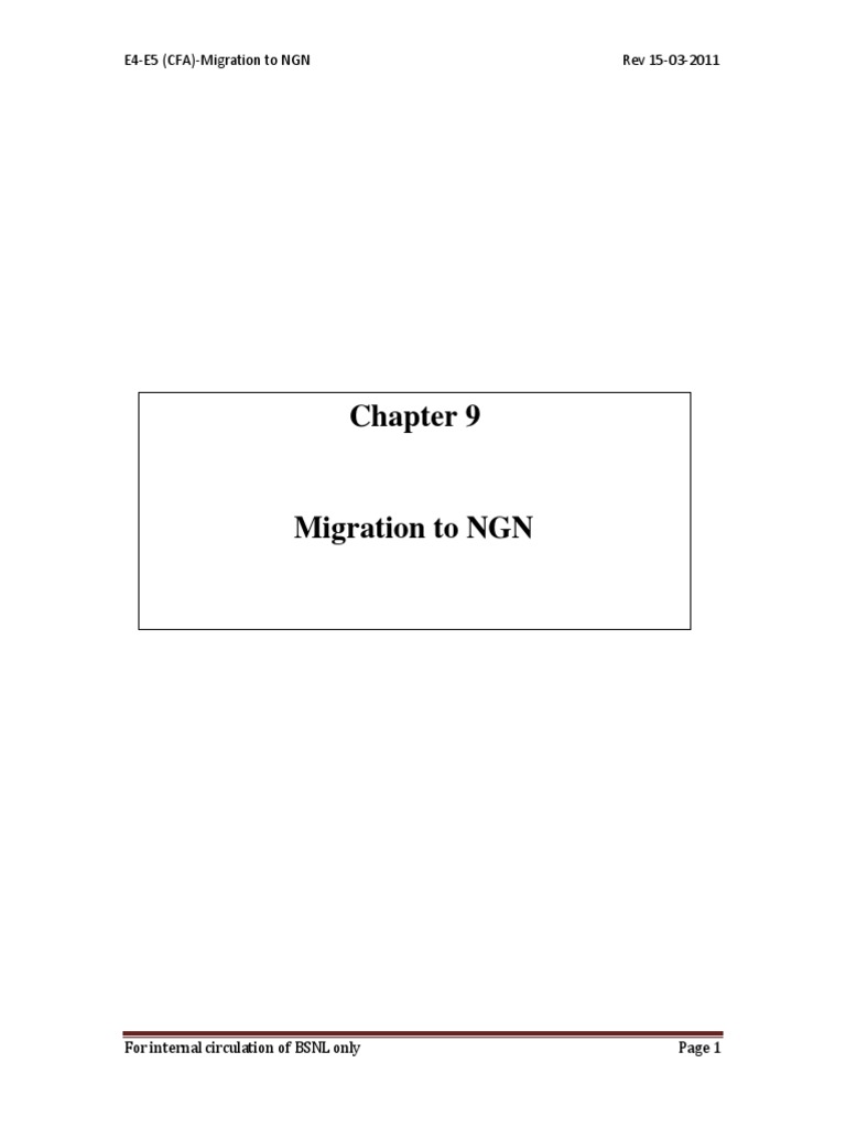 CH9-Migration To NGN | PDF | Public Switched Telephone Network ...