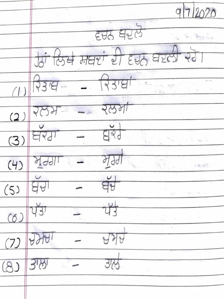 Teams Assignment Punjabi Plural