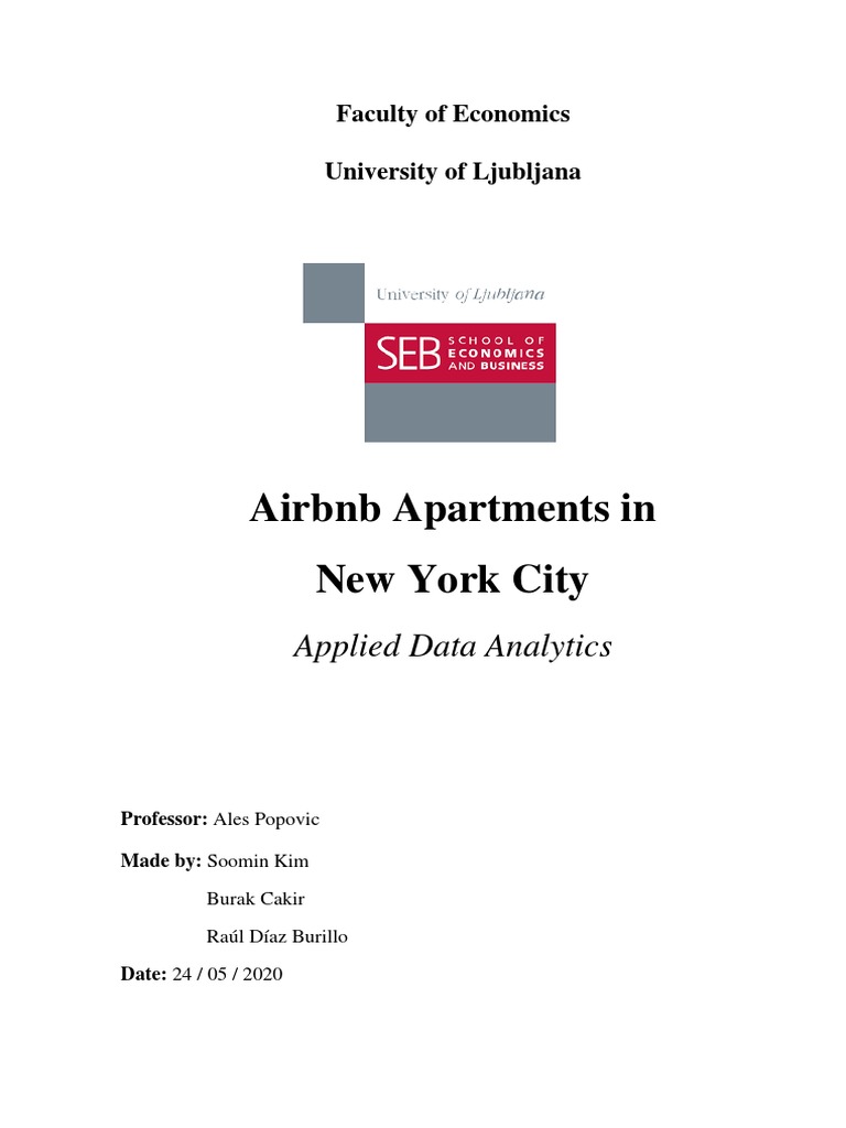 NY Airbnb Report FINAL | PDF | Analytics | Apartment