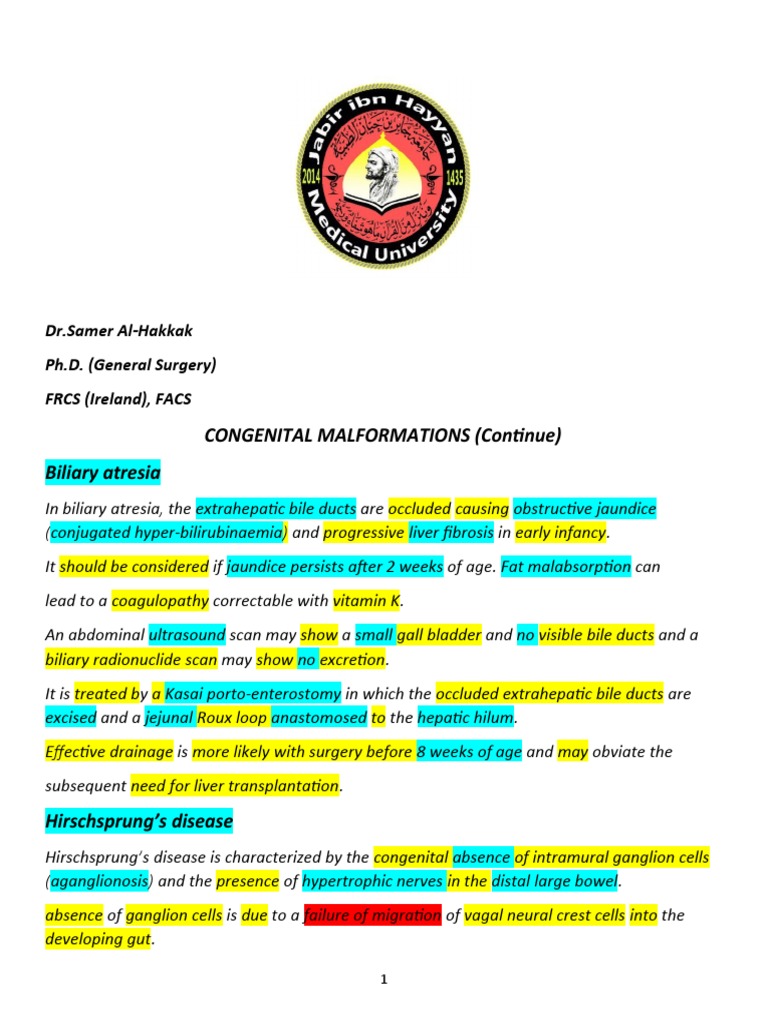 5 Congenital Malformation (Continue) | PDF | Digestive System | Animal ...