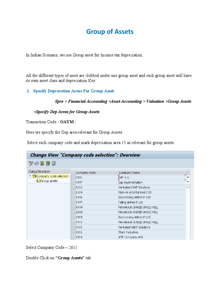 Group of Assets | PDF | Finance & Money Management