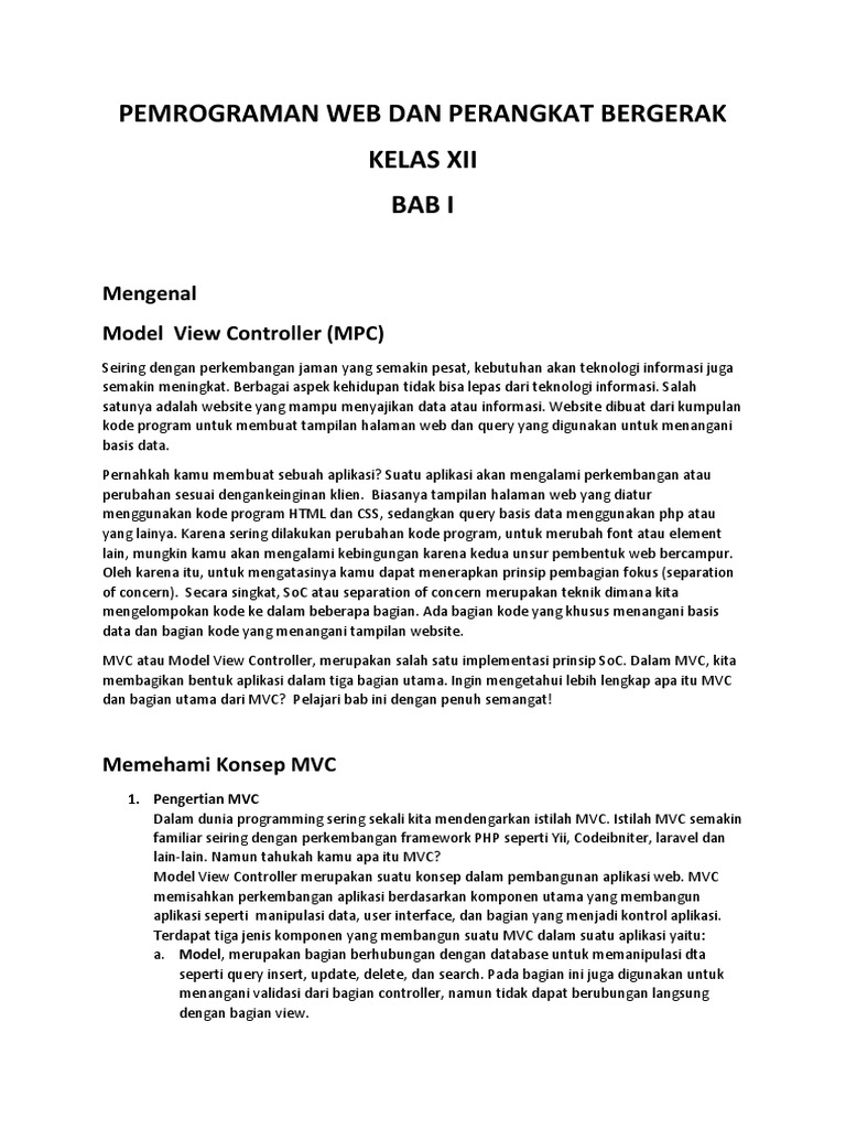 1mengenal MVC PWPB | PDF | Seni