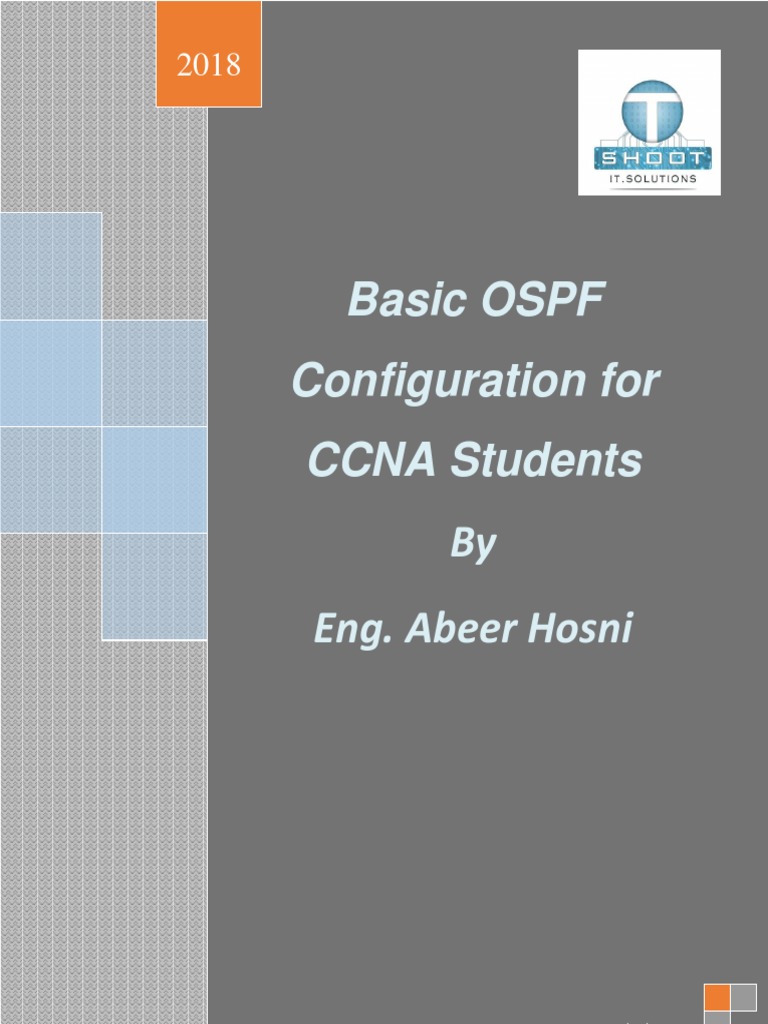 Basic OSPF Configuration For CCNA Students by Eng. Abeer Hosni | PDF | Router (Computing ...
