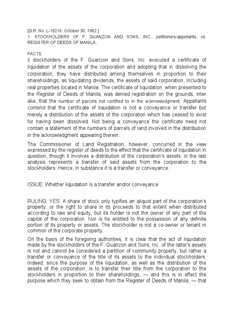 Corpo Case Digest | PDF | Piercing The Corporate Veil | Arbitration