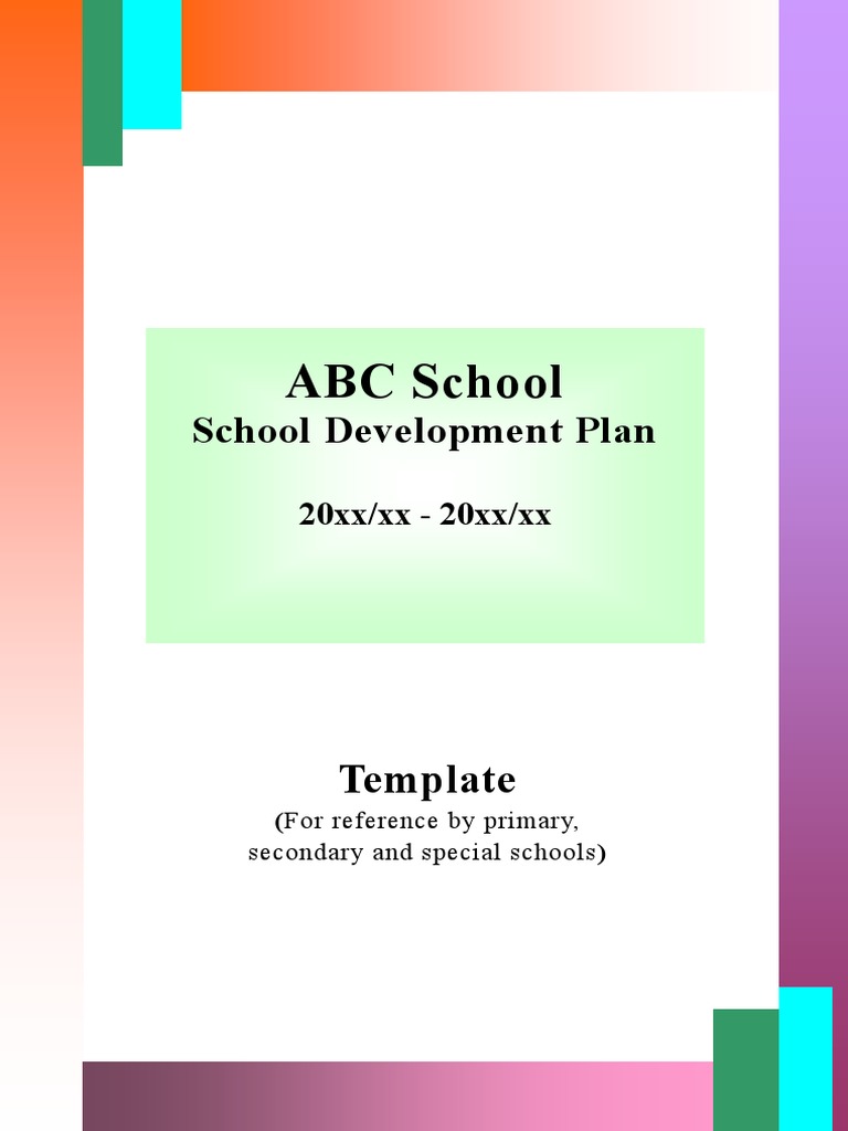 ABC School Development Plan Template | PDF | Pedagogy | Teaching