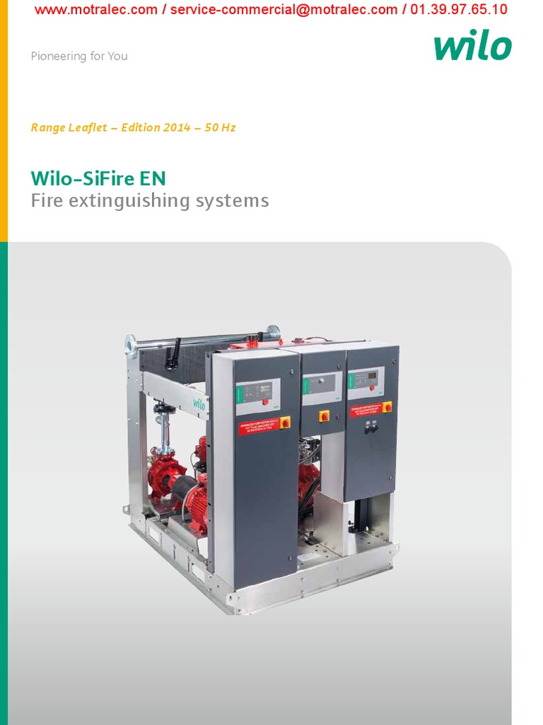 Wilo-SiFire EN Fire Fighting Systems | PDF | Pump | Valve