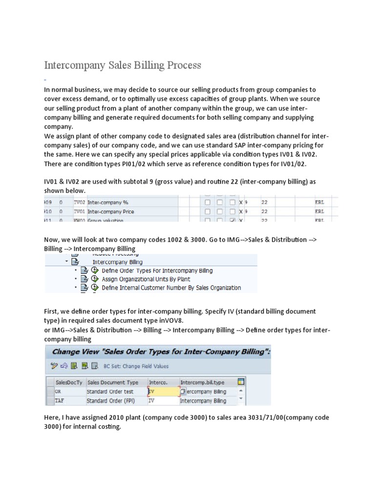 Intercompany Sales Billing Process: Inshare | PDF | Pricing | Delivery ...