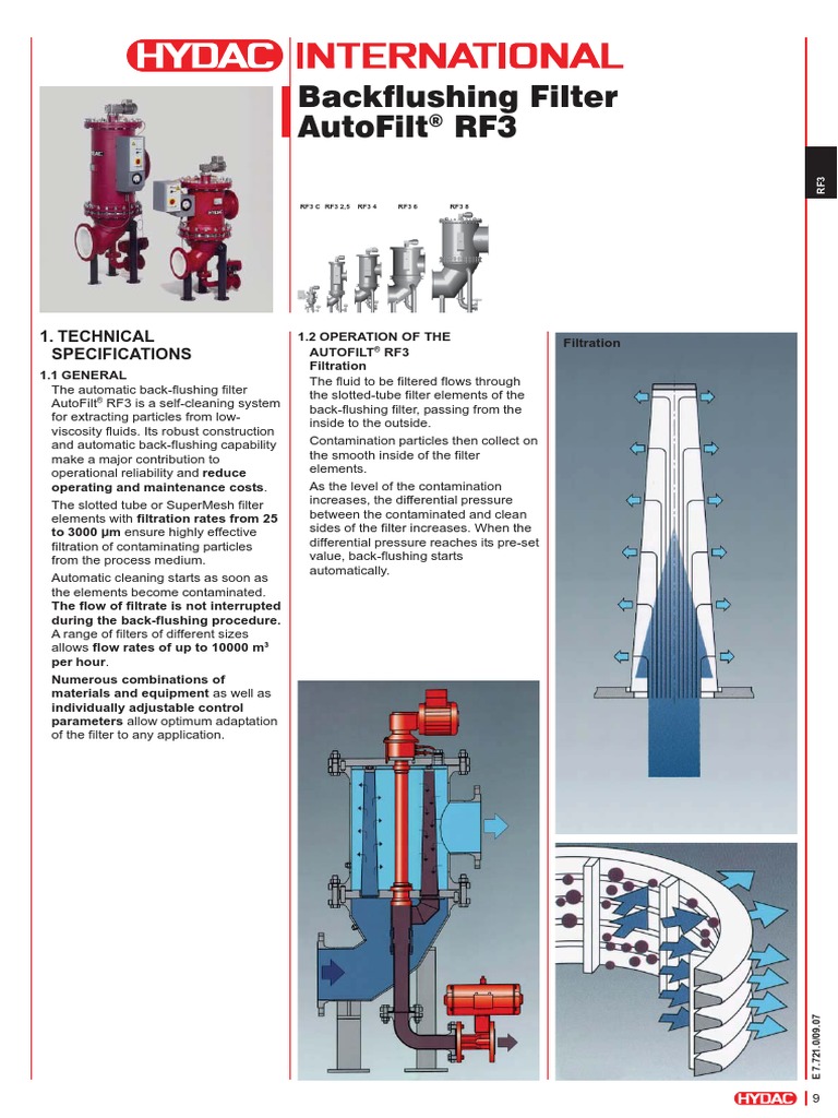 Autofilt - rf3.pdf Technical Specifications | PDF | Filtration | Fluid Dynamics