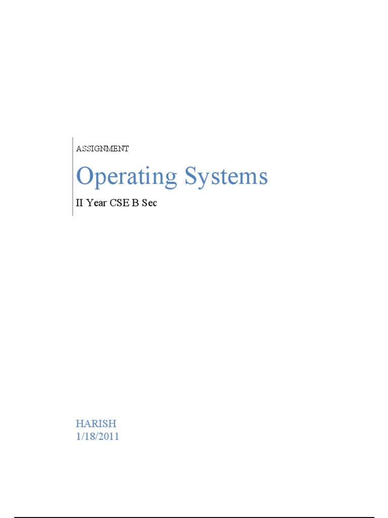 Assignment | PDF | Message Passing | Operating System