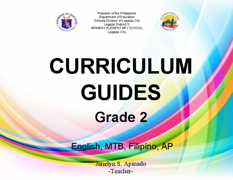 Curriculum Guides for Grade 2 English, Mother Tongue-Based Multilingual ...