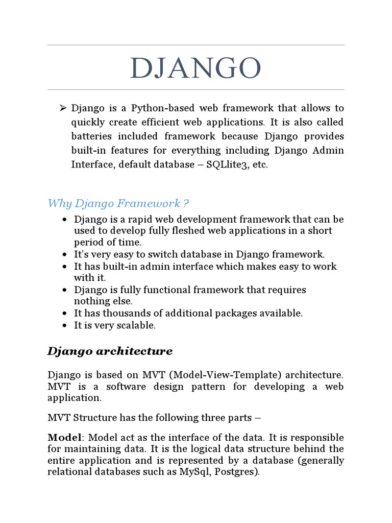 Django | PDF | World Wide Web | Internet & Web