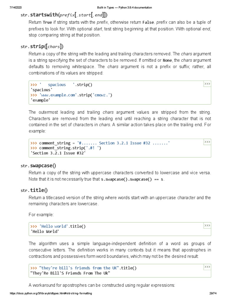 A Comprehensive Guide to String Formatting Methods in Python | PDF ...