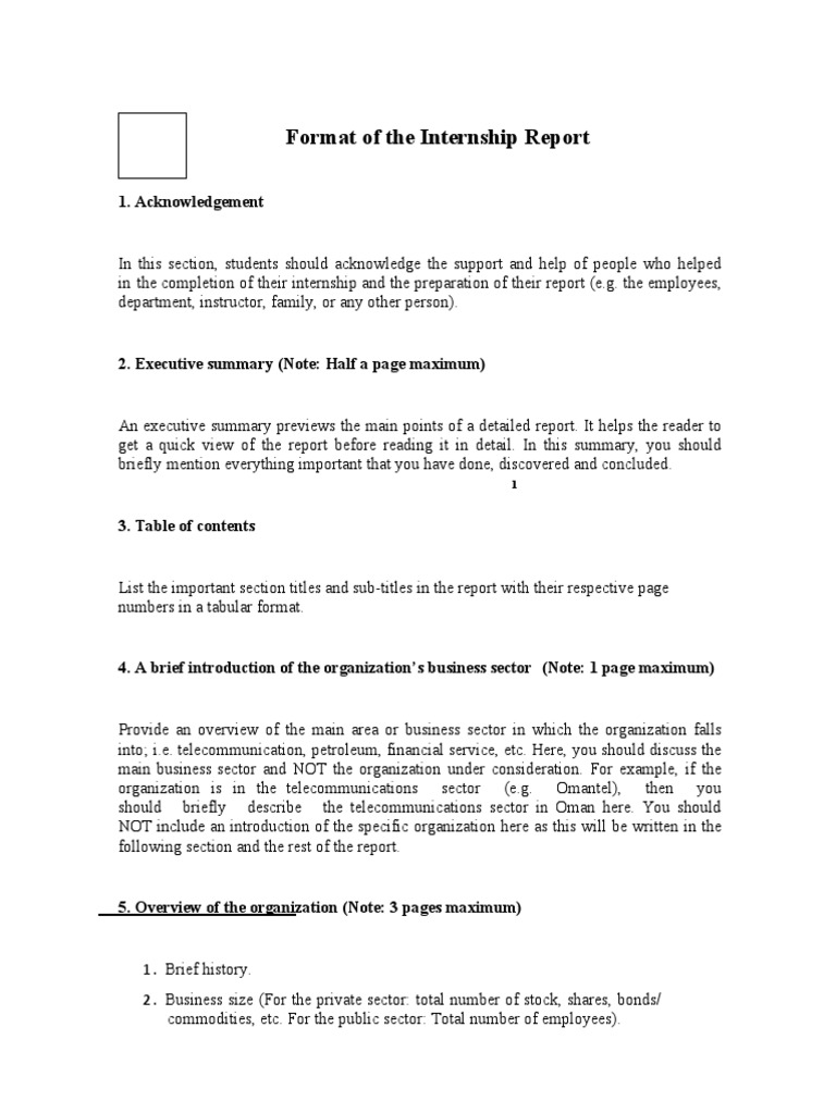 Internship Report Templete PDF | PDF | Swot Analysis | Cognition