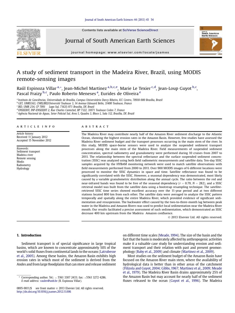 Journal of South American Earth Sciences | PDF | Drainage Basin | River
