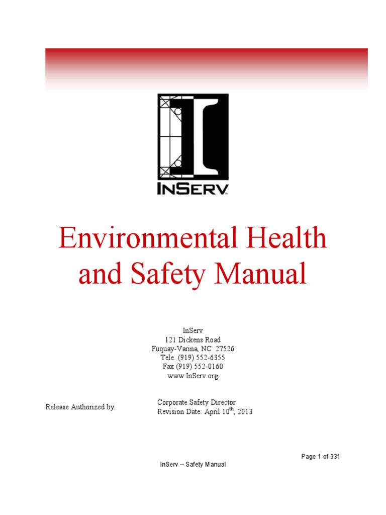InServ Accident Prevention Safety Manual | PDF | Occupational Safety ...