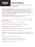 Front Office Terminology Guide | PDF | Hotel