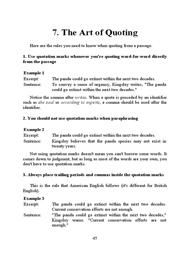 The Art of Quoting: A Comprehensive Guide to Using Quotations ...