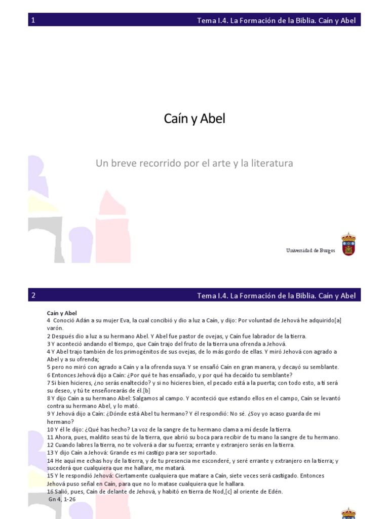 Caín y Abel | PDF | Caín y Abel | Cristianismo