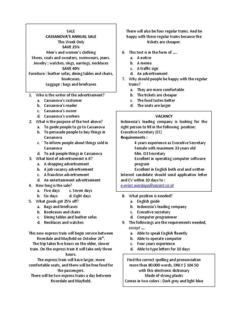 Advertisement Questions | PDF