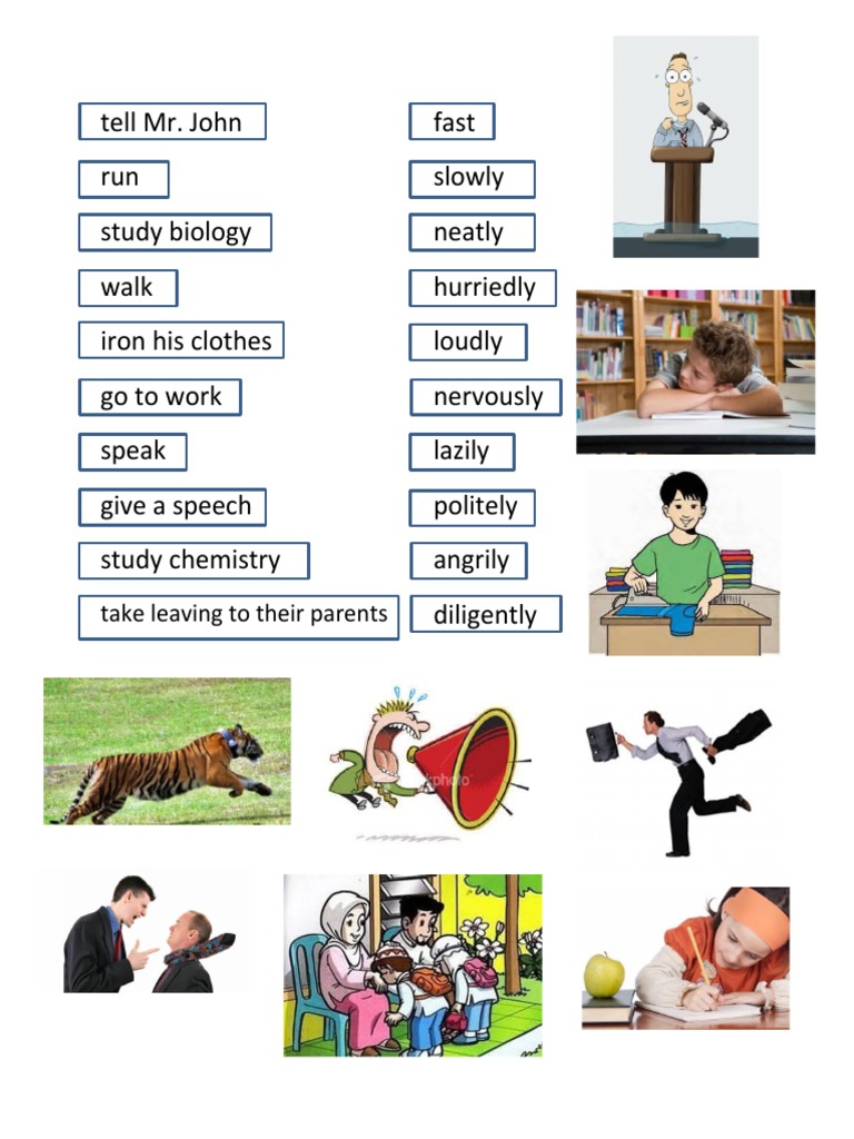 Adverb of Manner Game | PDF