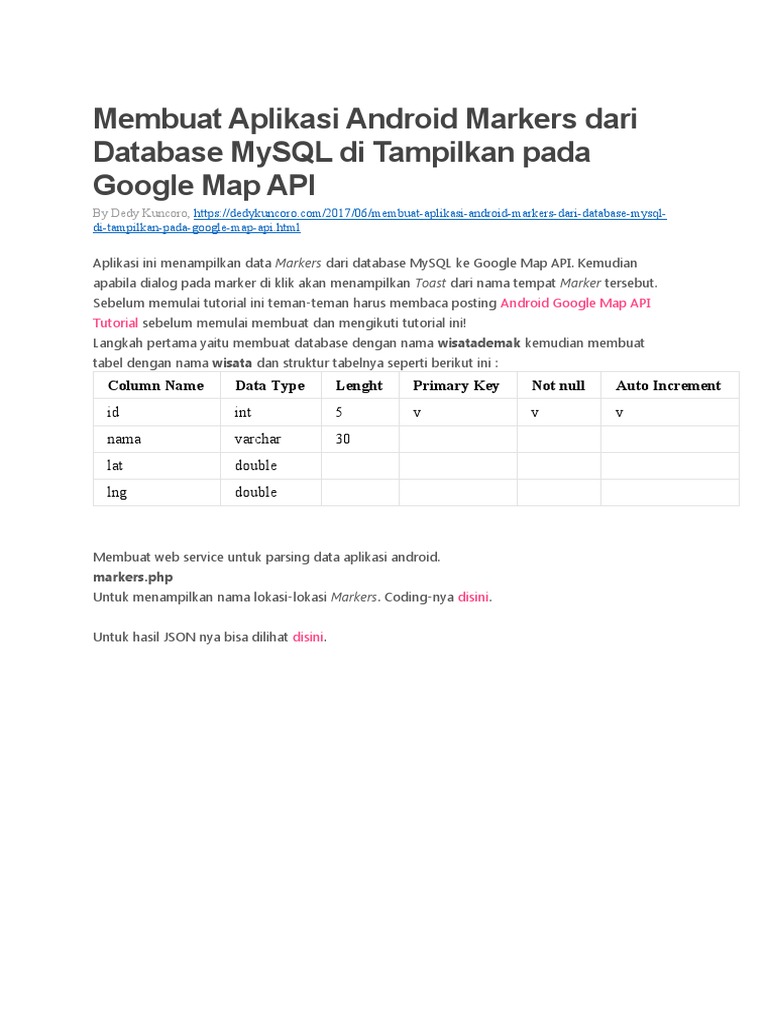 Android Markers MySQL | PDF | Metode & Bahan Ajar | Teknologi & Rekayasa