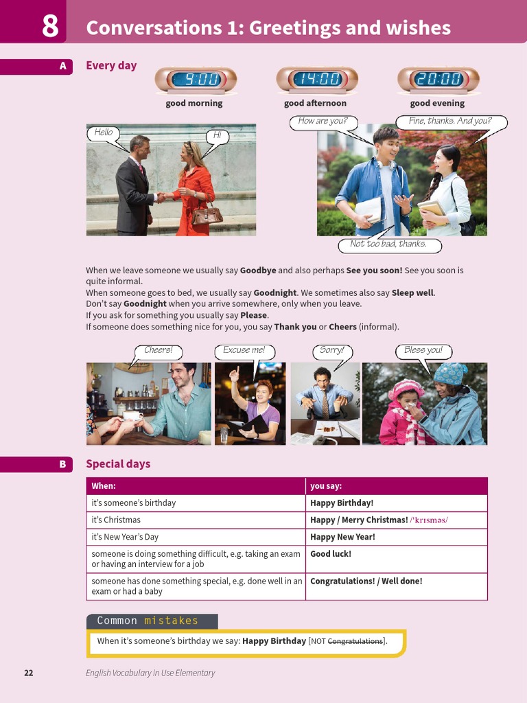 English Greetings and Wishes Guide | PDF